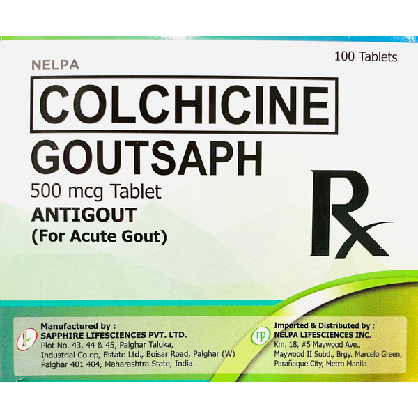 GOUTSAPH Colchicine 500mcg Tablet 100's price in the Philippines ...