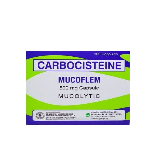 MUCOFLEM Carbocisteine 500mg - 1 Box x 100 Caps price in the ...