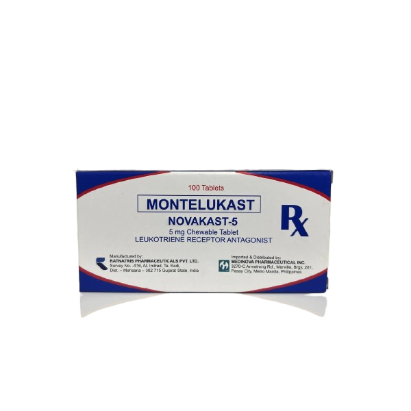 NOVAKAST-5 Montelukast 5mg Chewable Tablet 1's price in the Philippines ...