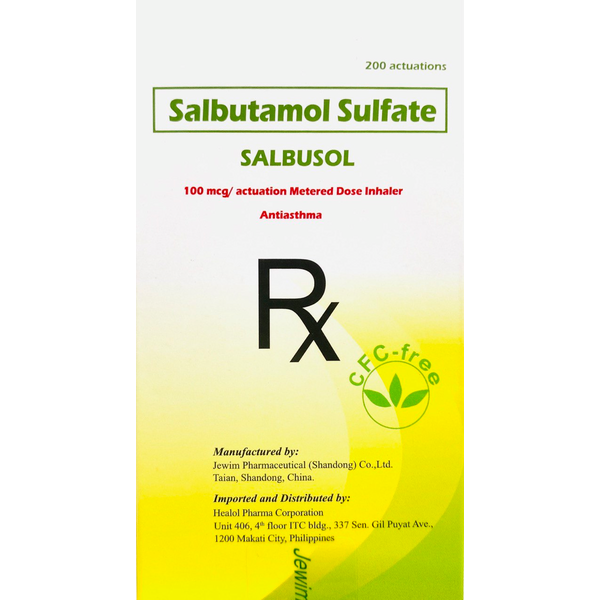 SALBUSOL Salbutamol Sulfate 100mcg / actuation Metered-Dose Inhaler 200 ...
