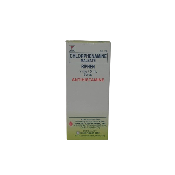 RIPHEN Chlorphenamine Maleate 2mg / 5mL Syrup 60mL price in the ...