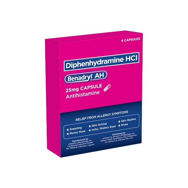 BENADRYL AH Diphenhydramine Hydrochloride 25mg Capsule 1's price in the ...
