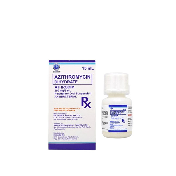 ATHRODIM Azithromycin 200mg / 5ml Powder For Oral Suspension 15ml price ...