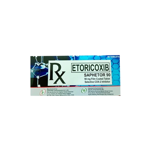 SAPHETOR 90 Etoricoxib 90mg Tablet 1's price in the Philippines ...