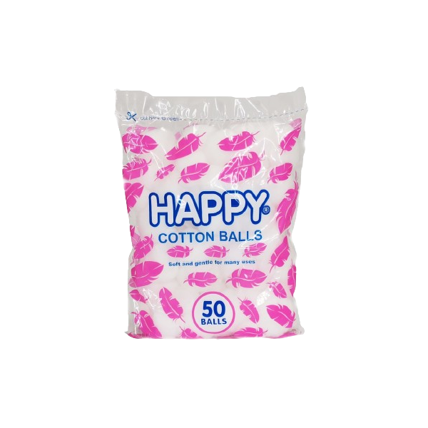 HAPPY Cotton Balls 50's price in the Philippines | MedsGo Pharmacy