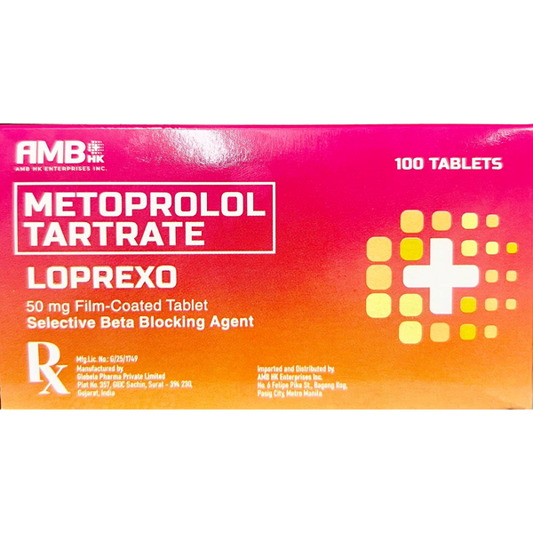 LOPREXO Metoprolol Tartrate 50mg Film-Coated Tablet 1's price in the ...