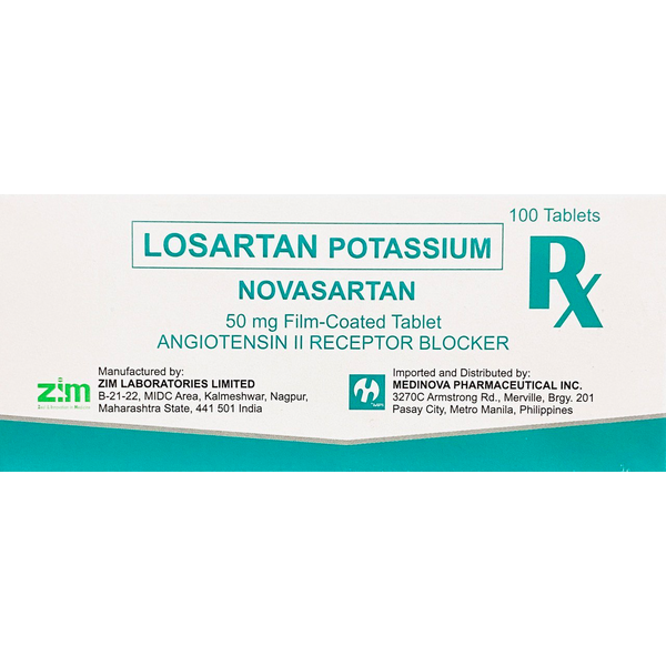 NOVASARTAN Losartan 50mg - 1 Box x 100 Tabs price in the Philippines ...