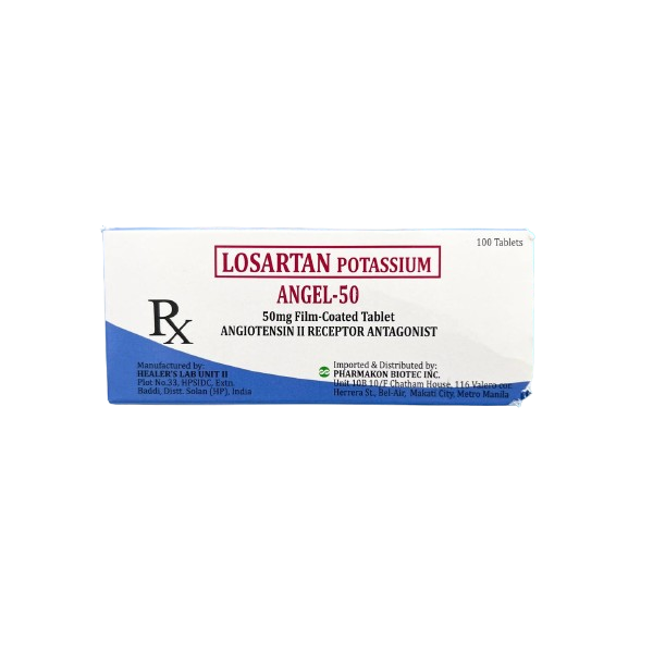 ANGEL-50 Losartan Potassium 50mg Film-Coated Tablet 100's price in the ...