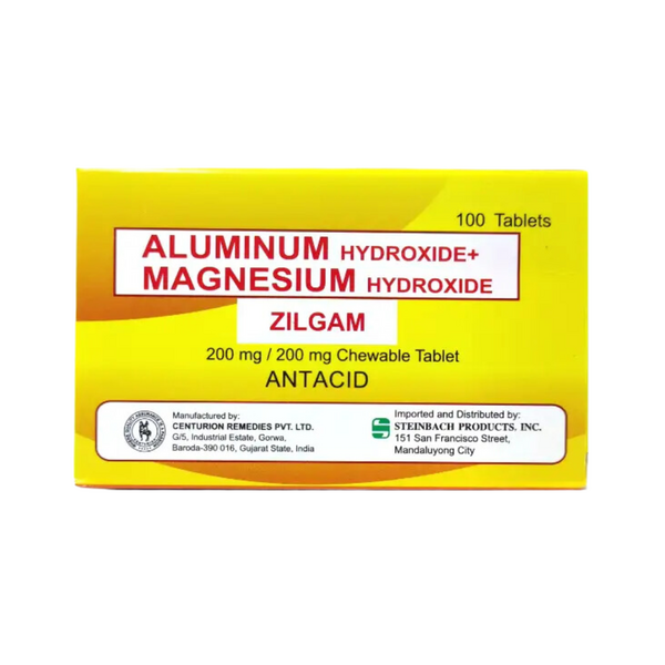 ZILGAM Aluminum Hydroxide / Magnesium Hydroxide 200mg / 200mg Chewable ...