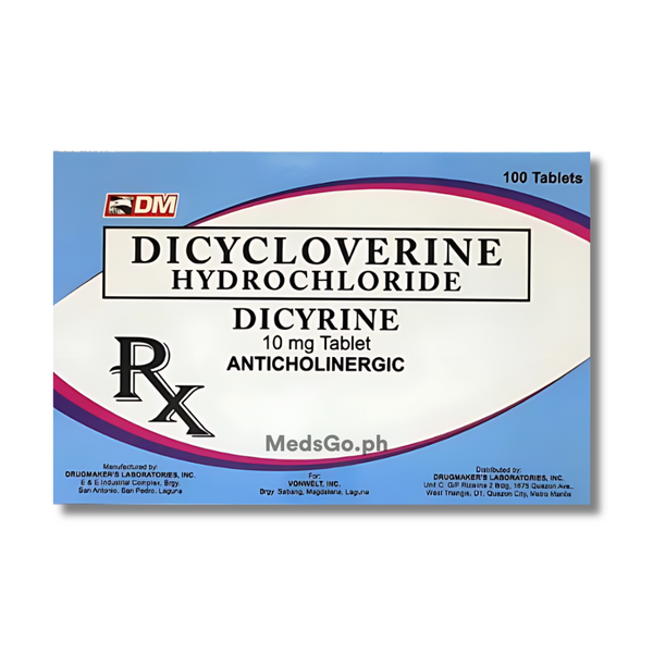 DICYRINE Dicycloverine 10mg - 1 Tablet price in the Philippines ...