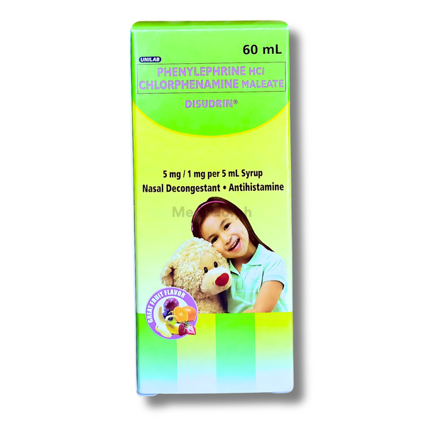 DISUDRIN Phenylephrine Hydrochloride / Chlorphenamine Maleate 5mg / 1mg ...