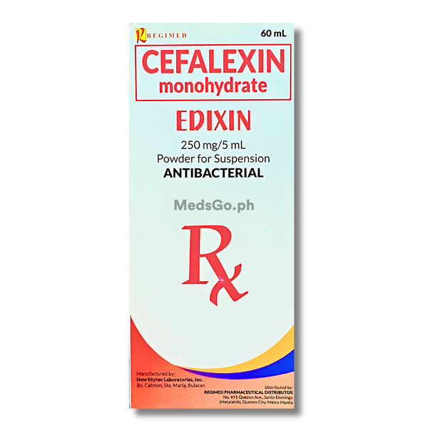 EDIXIN Cefalexin Monohydrate 250mg / 5ml Syrup 60ml price in the ...