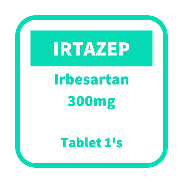 IRTAZEP Irbesartan 300mg Tablet 1's price in the Philippines | MedsGo ...