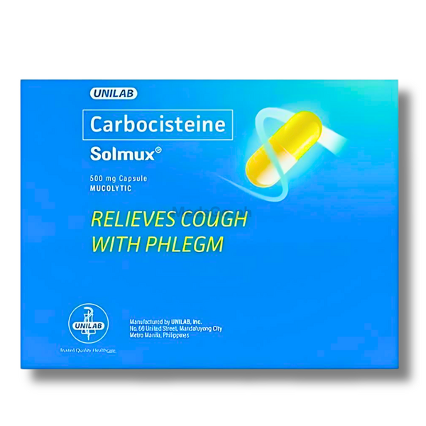 SOLMUX Carbocisteine 500mg - 1 Box x 100 Caps price in the Philippines ...