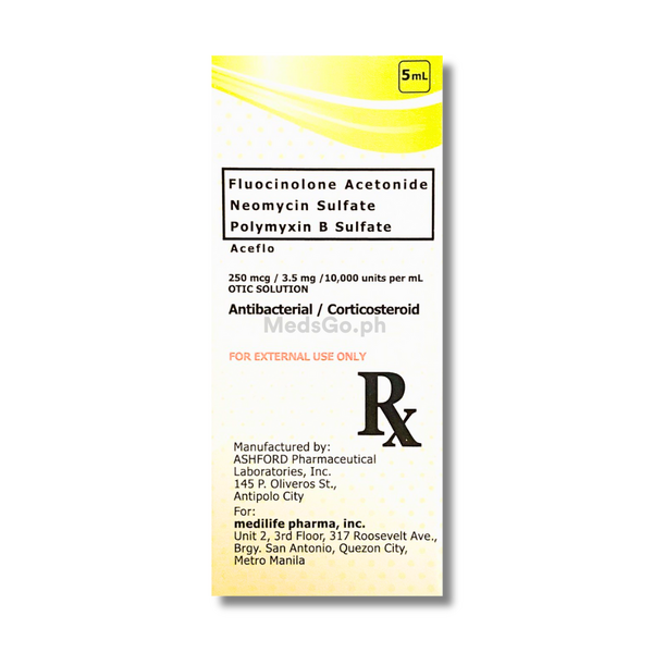 ACEFLO (Aplosyn generic) Fluocinolone / Polymyxin B Sulfate / Neomycin ...