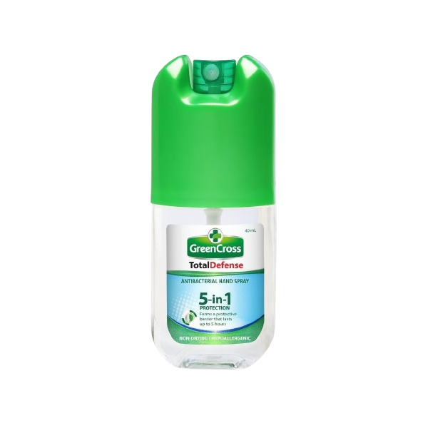 GREEN CROSS Total Defense Antibacterial Hand Spray 5 in 1 Protection ...