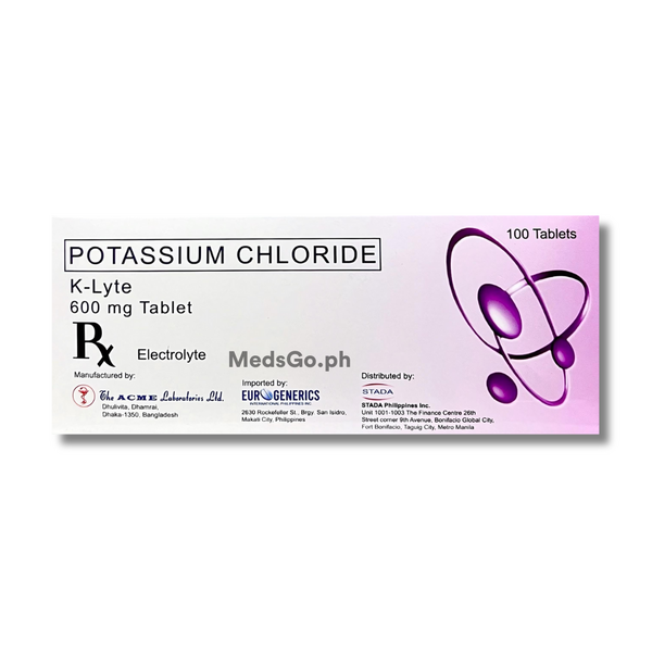 K-LYTE Potassium Chloride 600mg Tablet 100's price in the Philippines ...