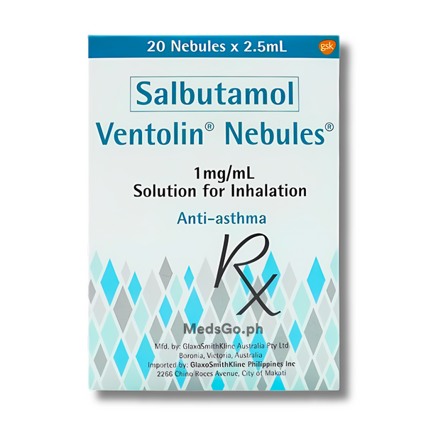 VENTOLIN NEBULES Salbutamol 1mg / mL Solution for Inhalation 2.5mL 20's ...