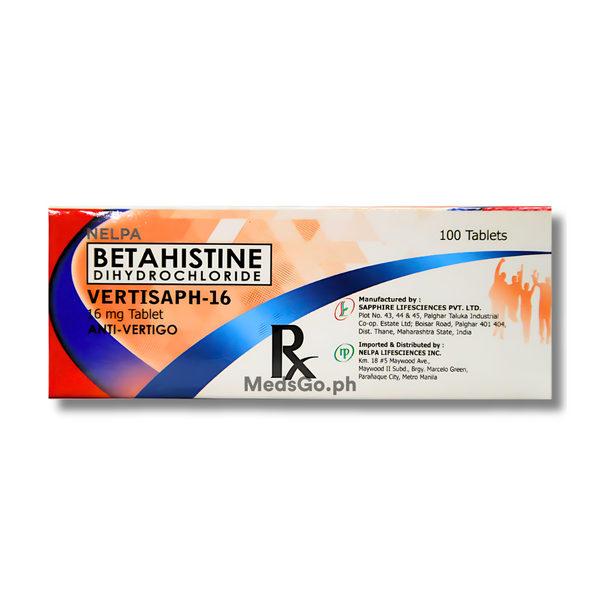 VERTISAPH-16 Betahistine 16mg - 1 Tablet price in the Philippines ...