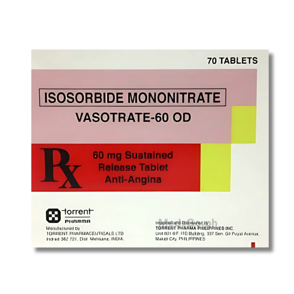 VASOTRATE-60 OD Isosorbide Mononitrate 60mg - 1 Sustained Release ...