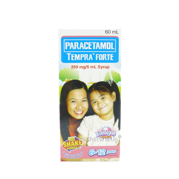 TEMPRA FORTE Paracetamol 250mg / 5mL Syrup 60mL Bubblegum price in the ...