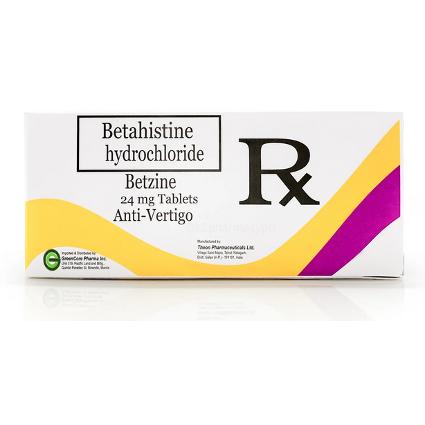 Buy Betzine betahistine hydrochloride 24mg tablet 100's online with ...