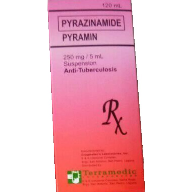 PYRAMIN Pyrazinamide 250mg / 5mL Suspension 120mL price in the ...