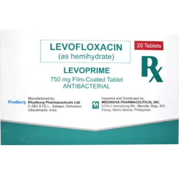 LEVOPRIME Levofloxacin Hemihydrate 750mg Film-Coated Tablet 20's price ...