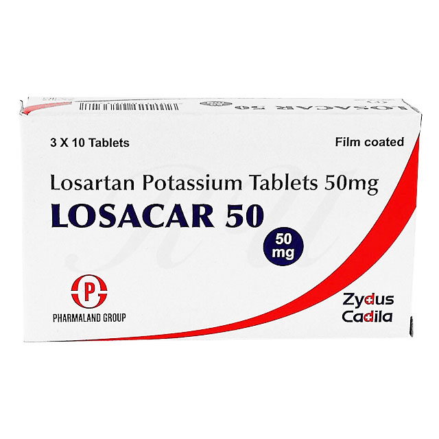 LOSACAR Losartan Potassium 50mg Film-Coated Tablet 1's price in the ...