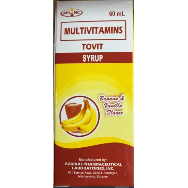 TOVIT Multivitamins Syrup 60mL Banana Vanilla price in the Philippines ...
