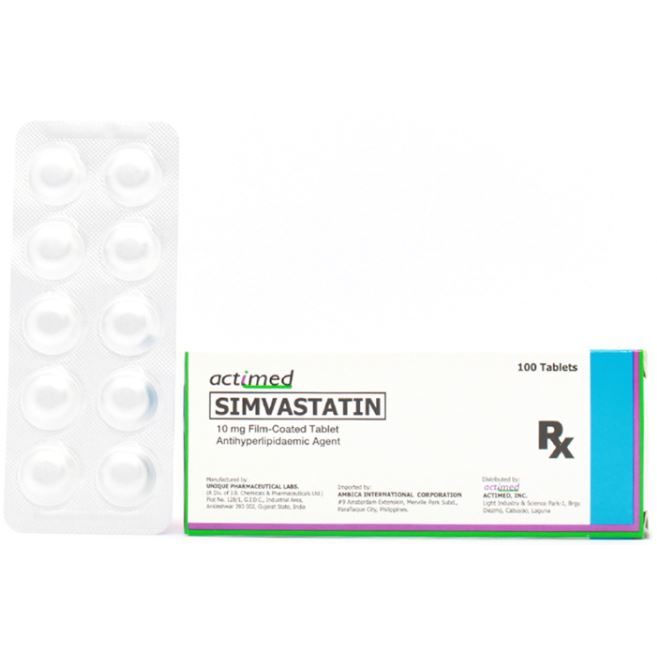 ACTIMED Simvastatin 10mg Film-Coated Tablet 1's price in the ...