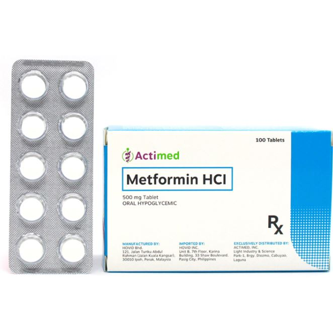 ACTIMED Metformin Hydrochloride 500mg Film-Coated Tablet 1's price in ...