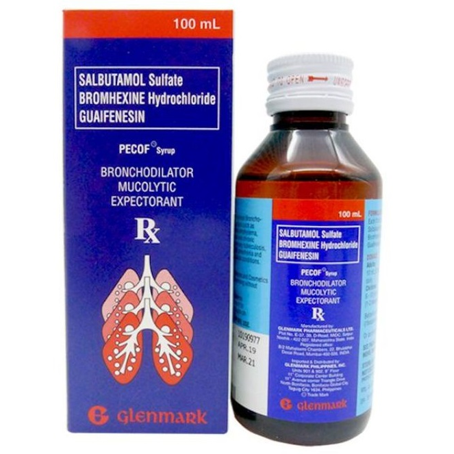 PECOF Salbutamol Sulfate / Bromhexine Hydrochloride / Guaifenesin 2mg ...