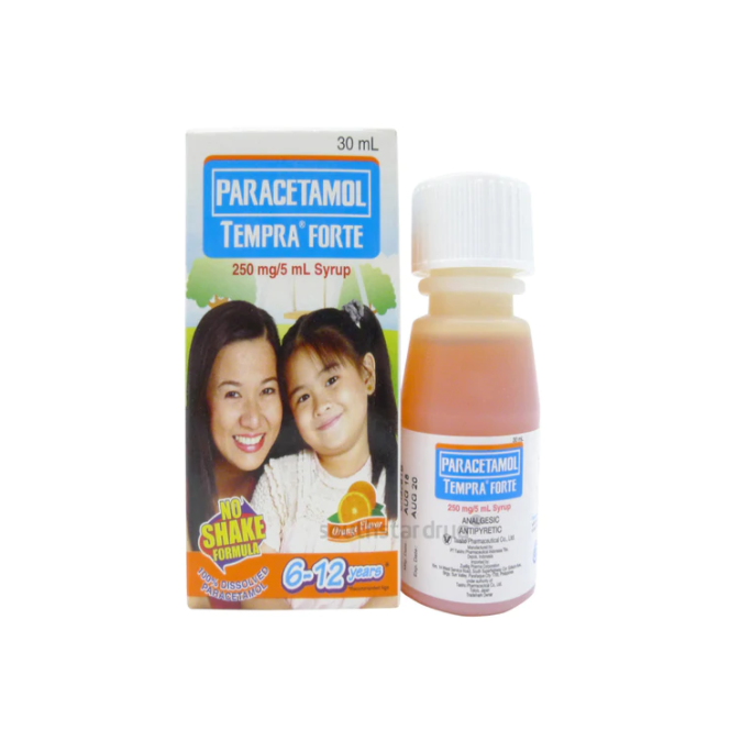 TEMPRA FORTE Paracetamol 250mg / 5mL Syrup 30mL Orange price in the ...