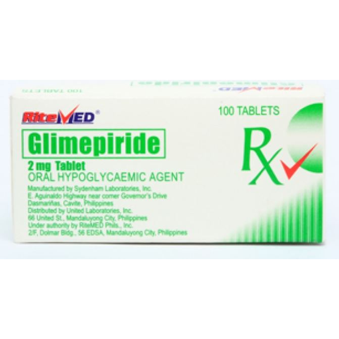 RITEMED Glimepiride 2mg Tablet 100's price in the Philippines | MedsGo ...