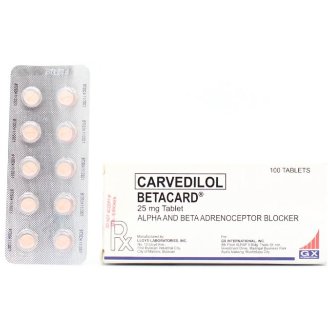 Buy Betacard carvedilol 25mg tablet 1's online with MedsGo. Price - from