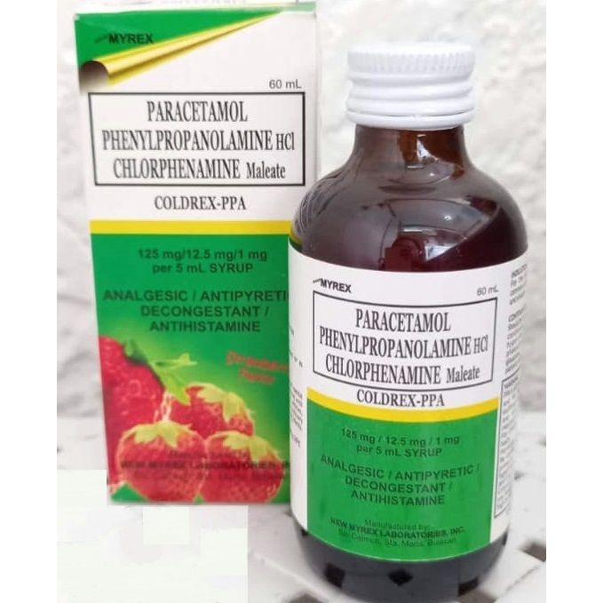COLDREX-PPA Paracetamol / Phenylpropanolamine Hydrochloride / Chlorphenamine Maleate 125mg / 12 ...