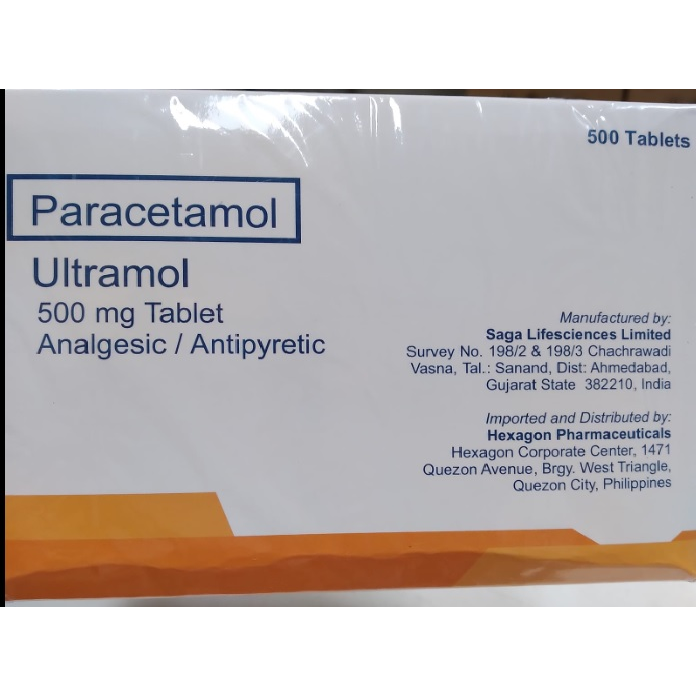 ULTRAMOL Paracetamol 500mg Tablet 500's price in the Philippines ...
