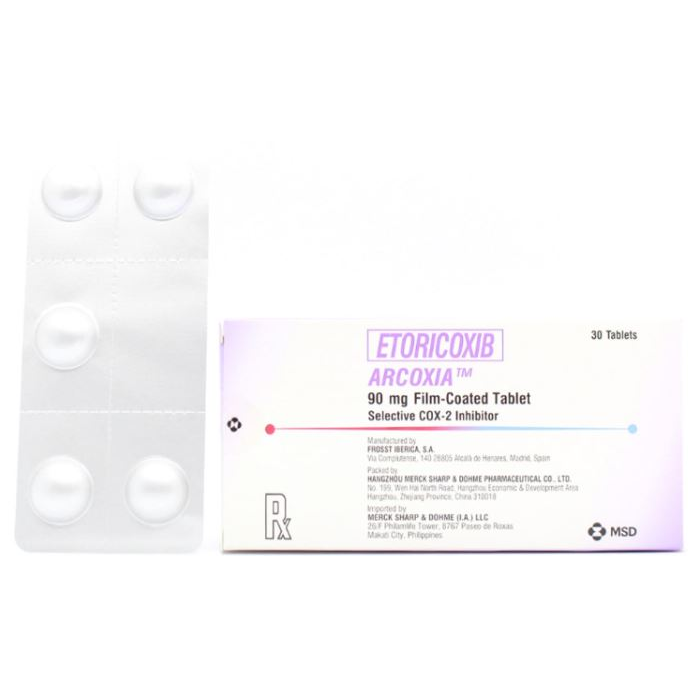 ARCOXIA Etoricoxib 90mg Film-Coated Tablet 1's price in the Philippines ...