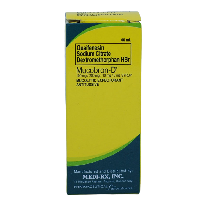 MUCOBRON-D Guaifenesin / Sodium Citrate / Dextromethorphan Hydrobromide ...
