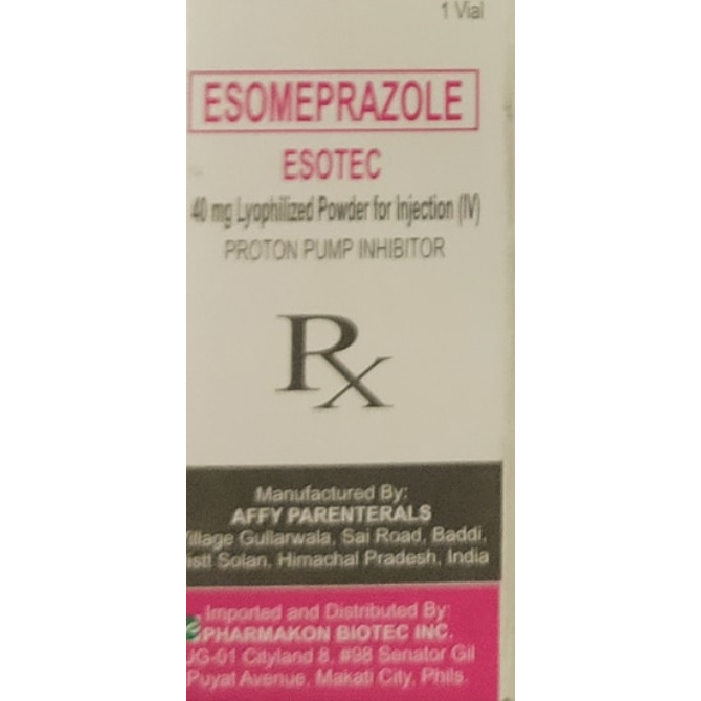 ESOTEC Esomeprazole Sodium 40mg Lyophilized Powder for IV Injection 1's ...