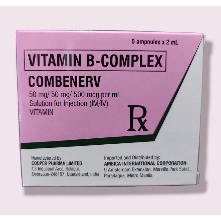COMBENERV Vitamin B Complex Solution for IM/IV Injection 2mL 5's price ...
