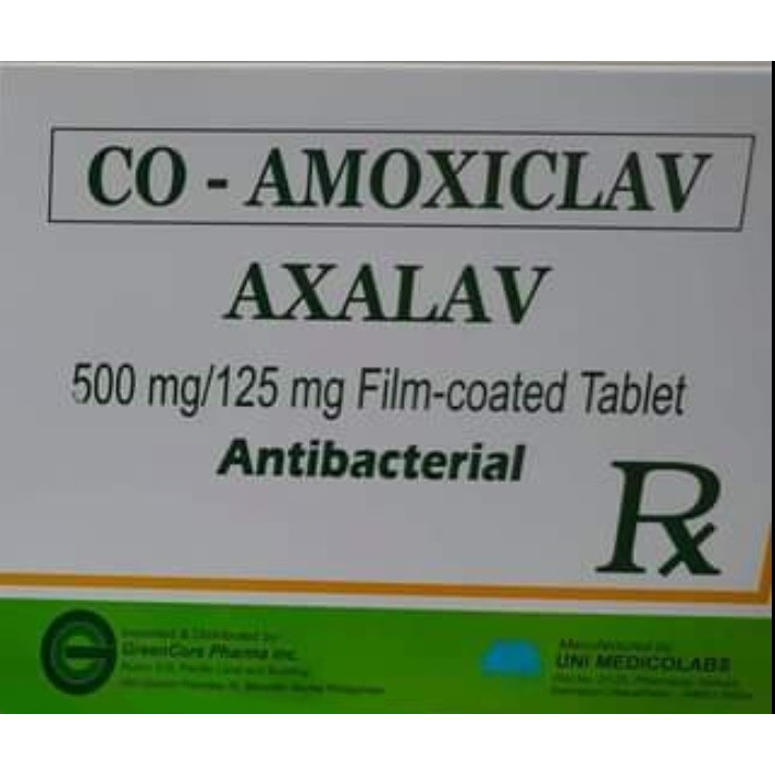 AXALAV Co-Amoxiclav 500mg / 125mg Film-Coated Tablet 6's price in the ...