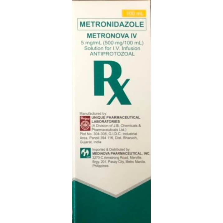 METRONOVA IV Metronidazole 5mg / mL Solution for IV Infusion 100mL 1's ...