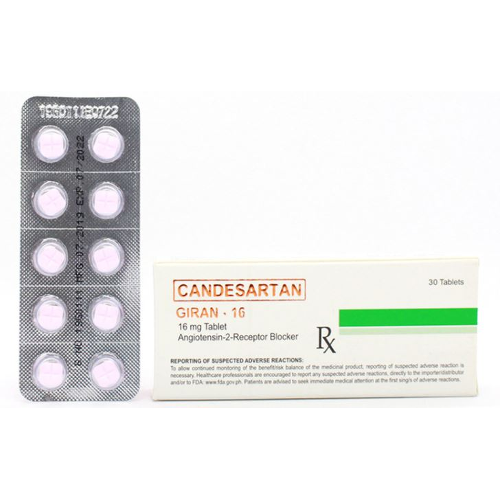 GIRAN-16 Candesartan Cilexetil 16mg Tablet 1's price in the Philippines | MedsGo Pharmacy