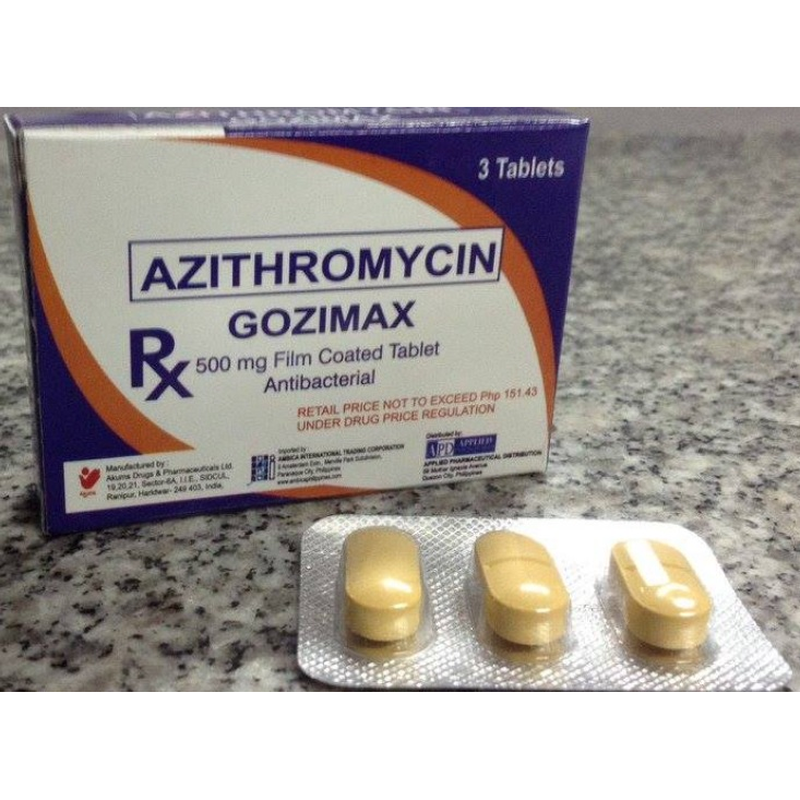 GOZIMAX Azithromycin 500mg Film-Coated Tablet 3's price in the ...