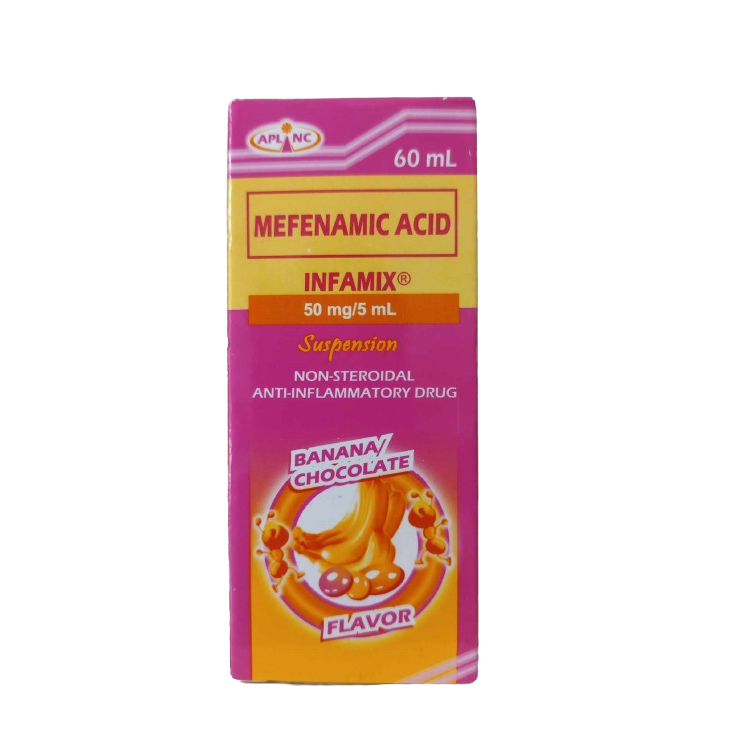 INFAMIX Mefenamic Acid 50mg / 5mL Suspension 60mL Banana Chocolate ...