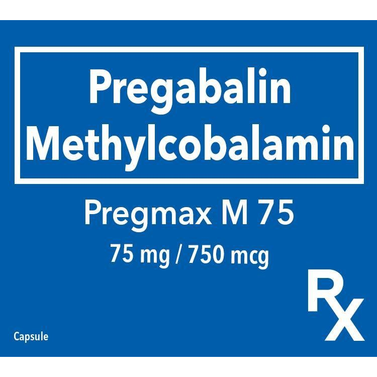PREGMAX M-75 Pregabalin / Methylcobalamin 75mg / 750mcg Capsule 100's ...