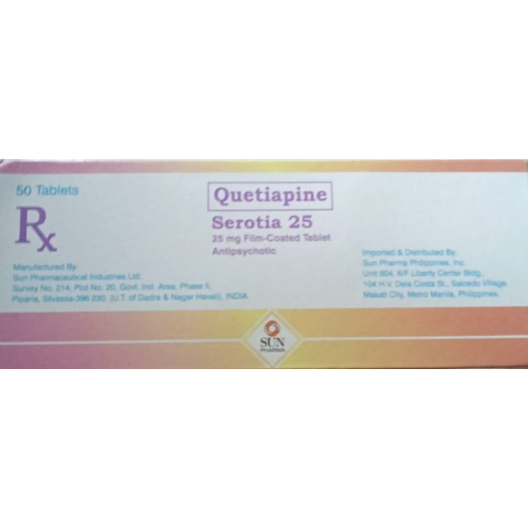 SEROTIA 25 Quetiapine Fumarate 25mg Film-Coated Tablet 1's price in the ...