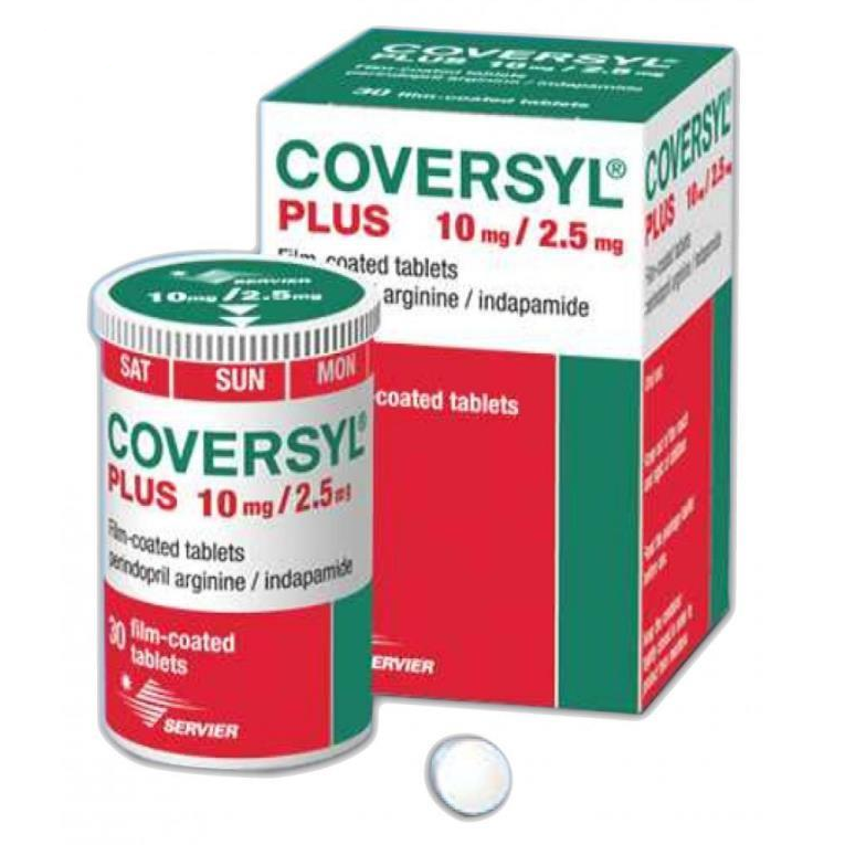 COVERSYL PLUS Perindopril Arginine / Indapamide 10mg / 2.5mg Film ...